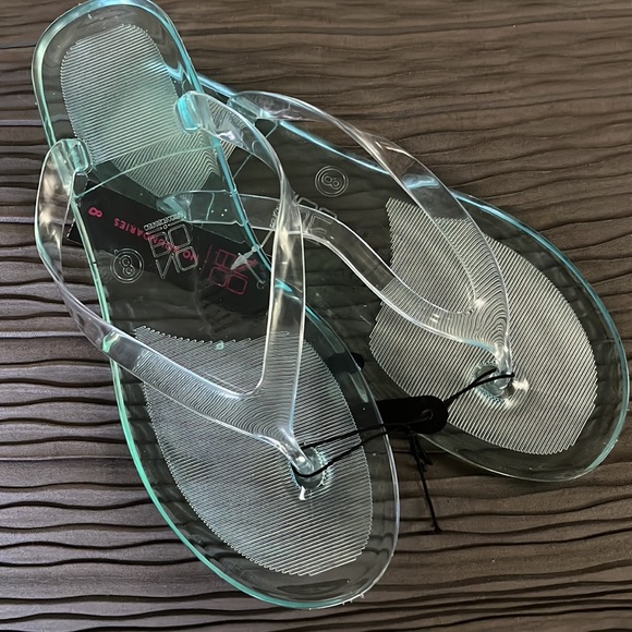 NOBO | Shoes | Free Blue Translucent Jelly Thong Sandals 8 Beach Flip ...